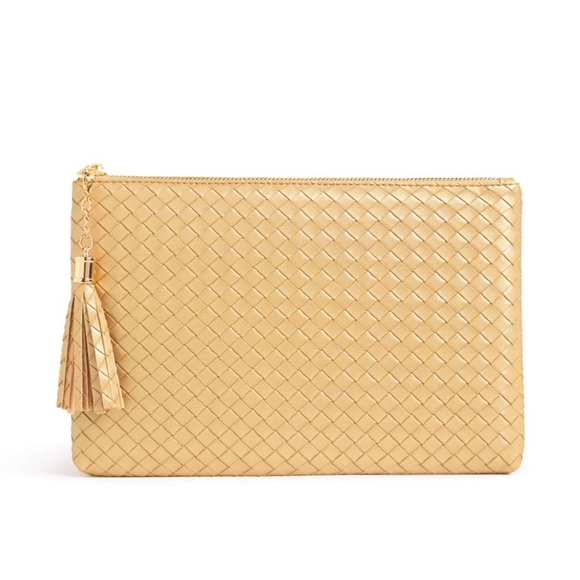 Virginia Wolf | Bags | Nwt Virginia Wolf Zipper Clutchpurse Cream With ...